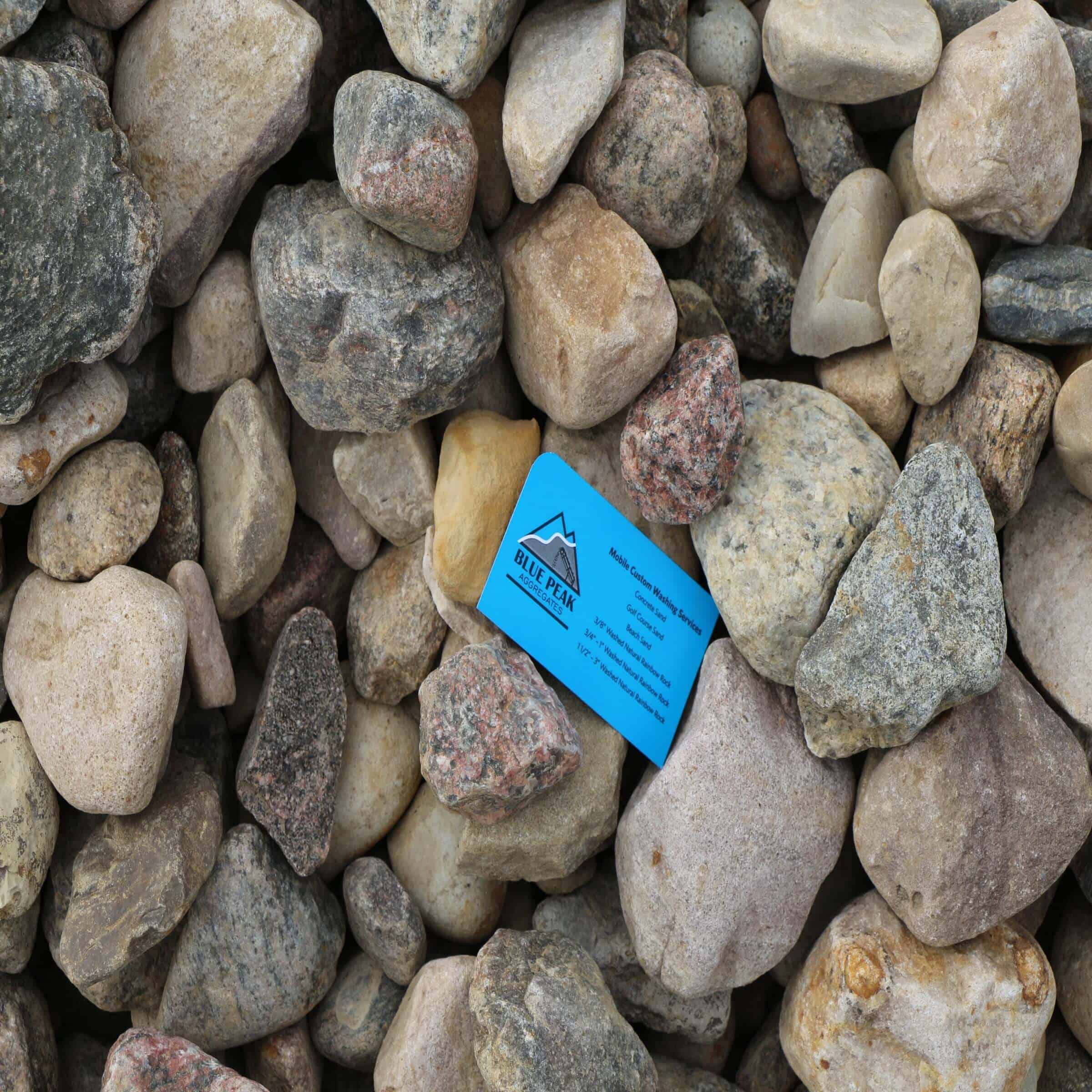 1 ½” – 3” (40 mm – 75 mm) Washed Natural Rainbow Rock - Blue Peak ...